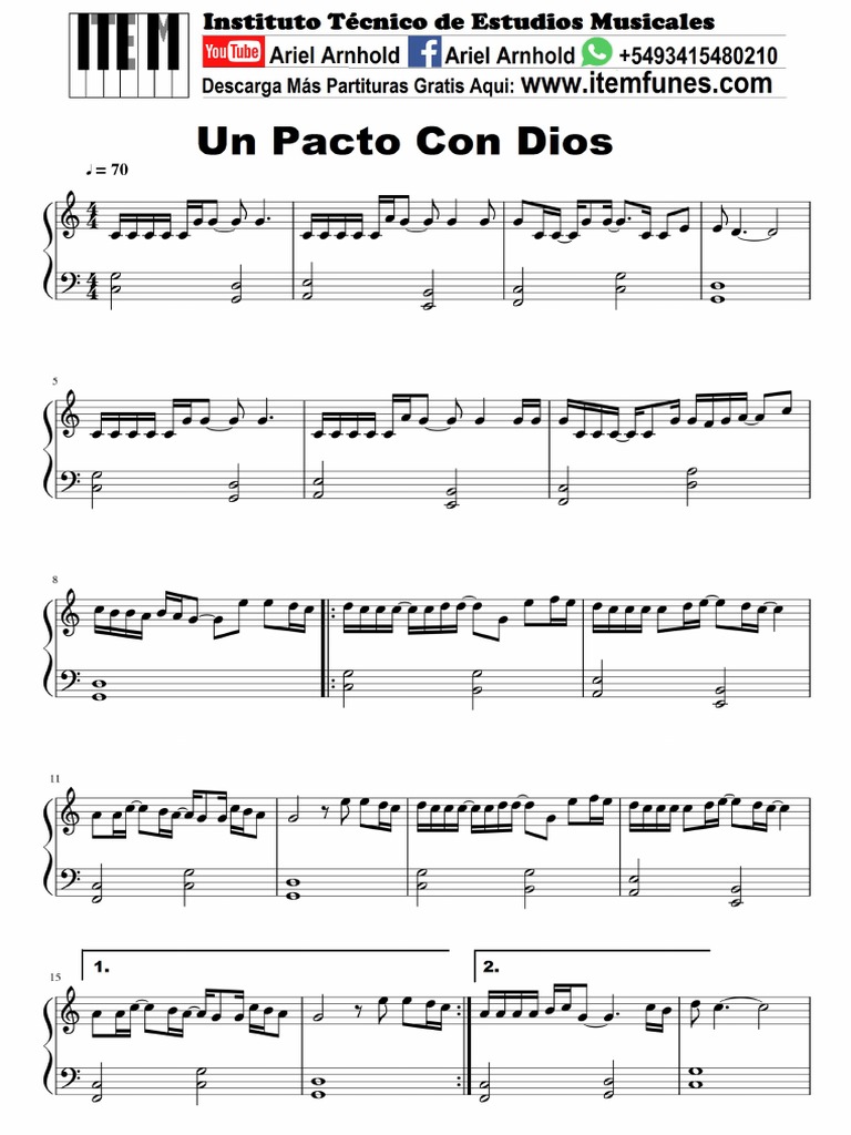 Un Pacto Con Dios Partitura | PDF