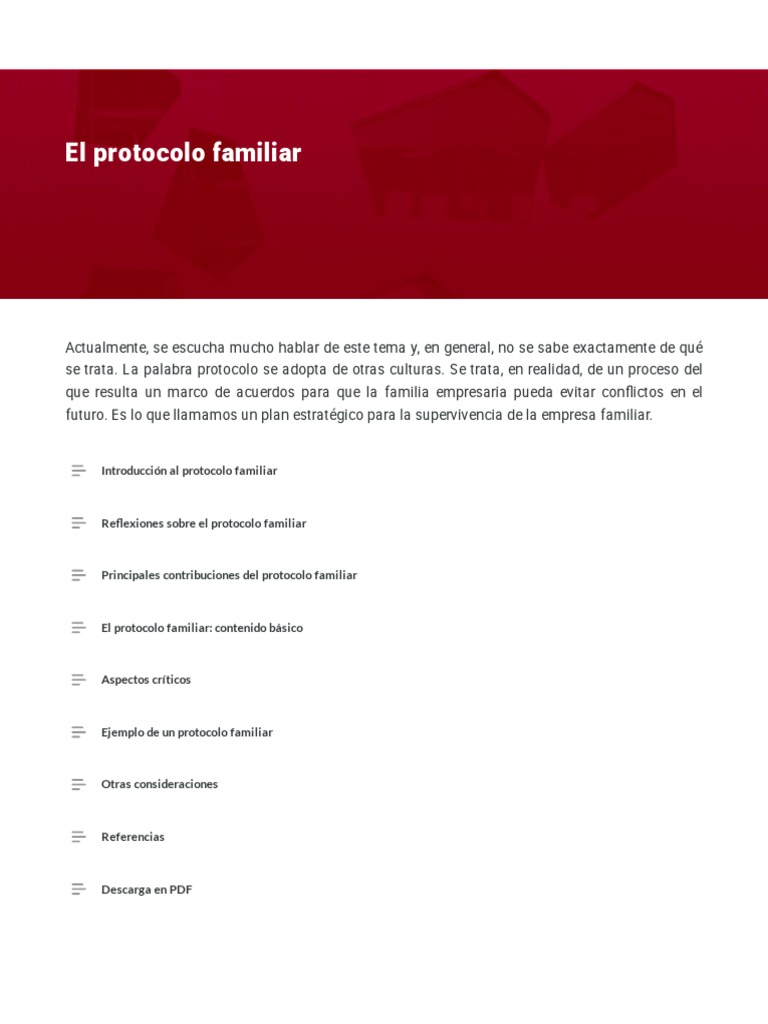 Ejemplo de Protocolo Familiar en Empresas | PDF | Sustentabilidad ...