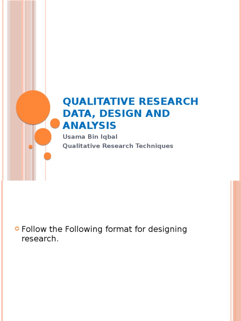 Qualitative Research Data, Design and Analysis | PDF | Qualitative ...