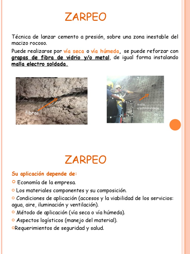 Soporte (Zarpeo y Malla) | PDF | Hormigón | Cemento