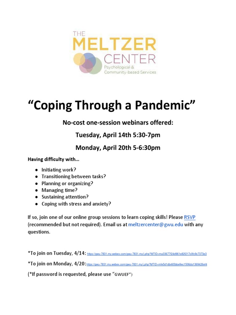 Coping Through A Pandemic Group Flyer | PDF