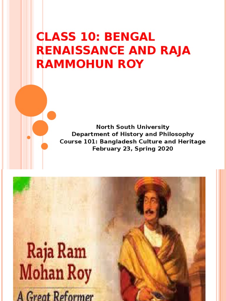 Class 10 - Bengal Renaissance and Raja Ramomuhan Roy With His Brahma ...