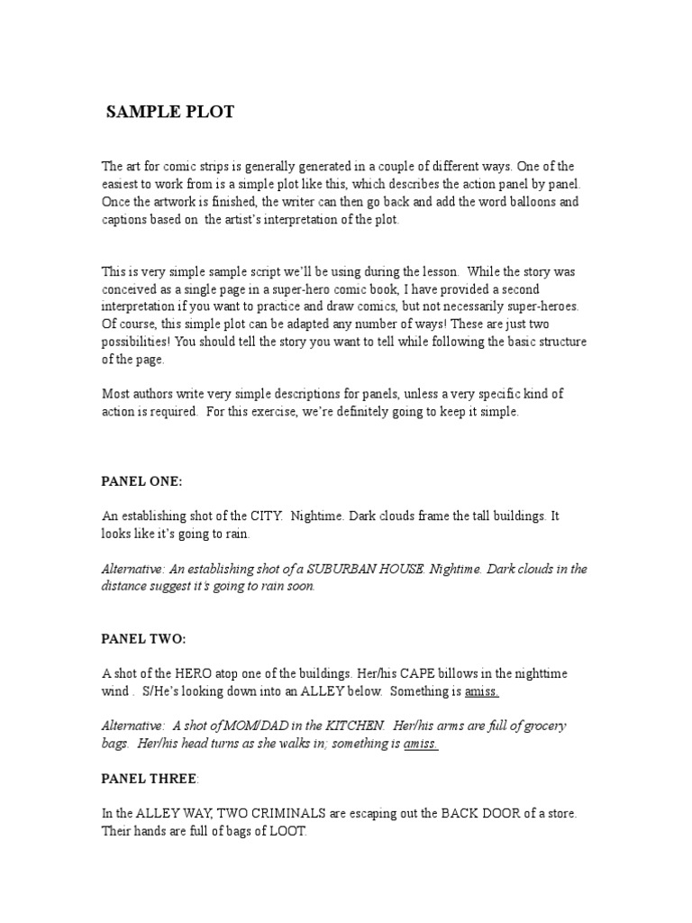 Sample Script - Comic & Alternative PDF | PDF | Comics