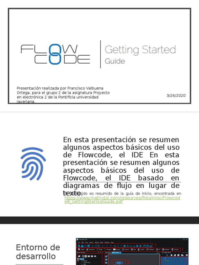 Primer Vistazo A Flowcode | PDF | Entorno de desarrollo integrado | Simulación