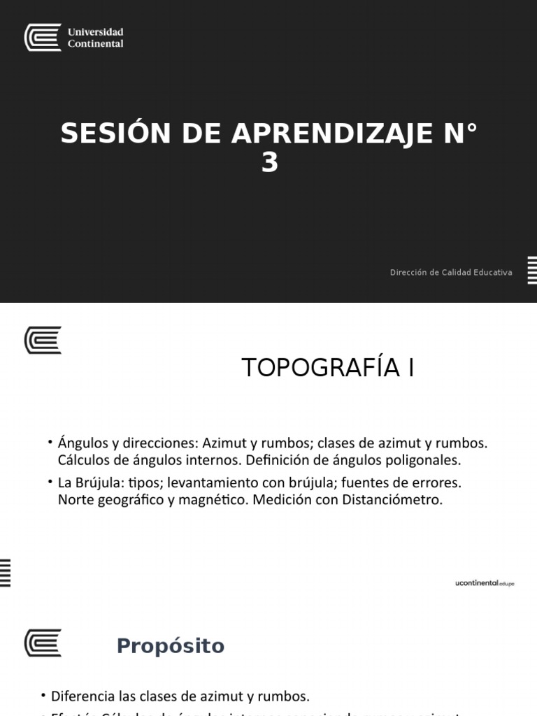 Sesion #3 | PDF | Azimut | Brújula