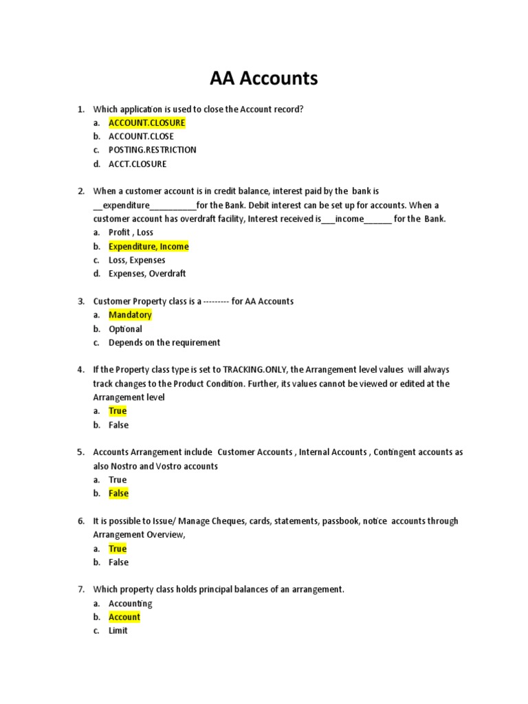 AA Accounts Part A | PDF | Overdraft | Expense