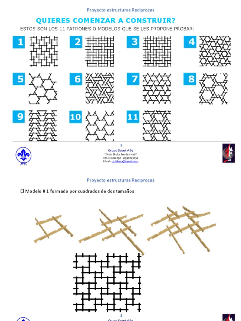 Estructuras Recíprocas - Proyecto G69 PDF | PDF | Geometría del plano ...