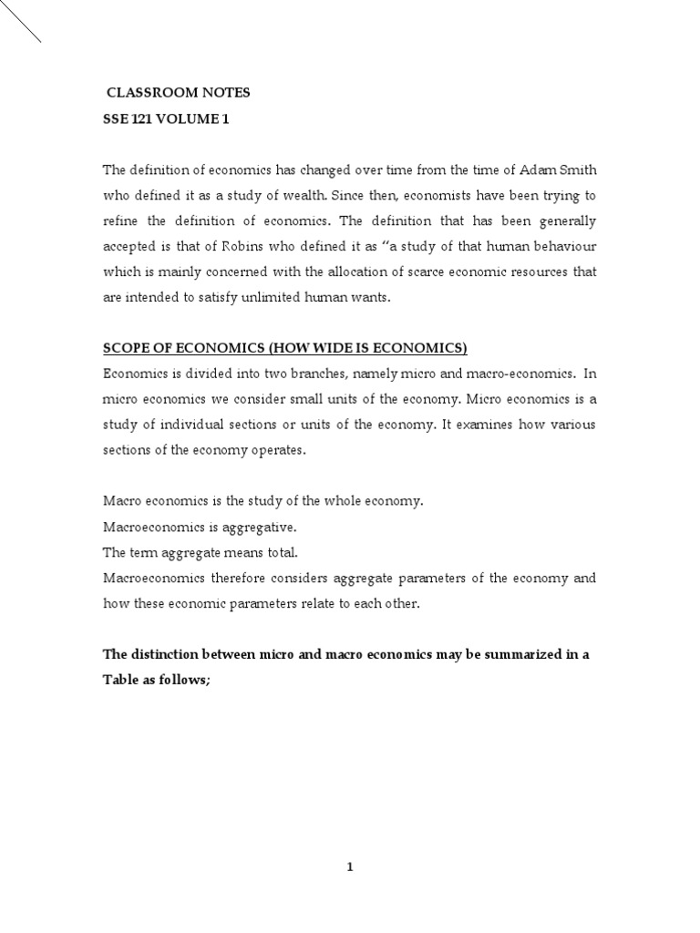 Economics Summerised Notes-1 | PDF | Demand | Price Elasticity Of Demand