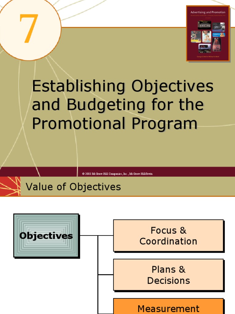 Establishing Objectives and Budgeting For The Promotional Program | PDF