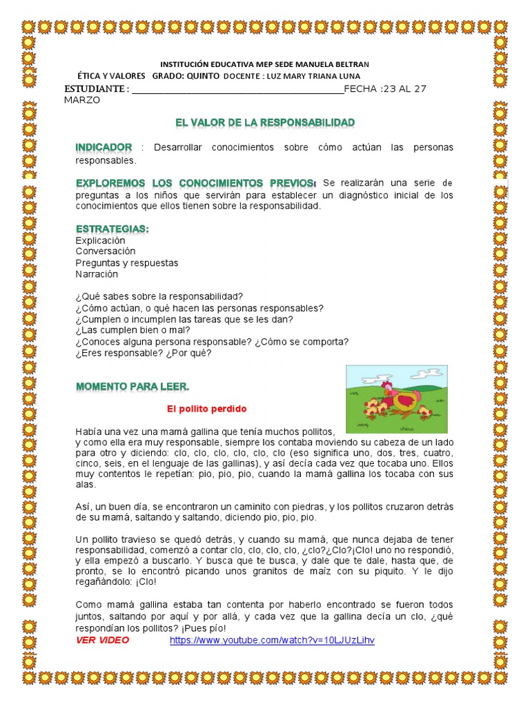 El Valor de La Responsabilidad | PDF