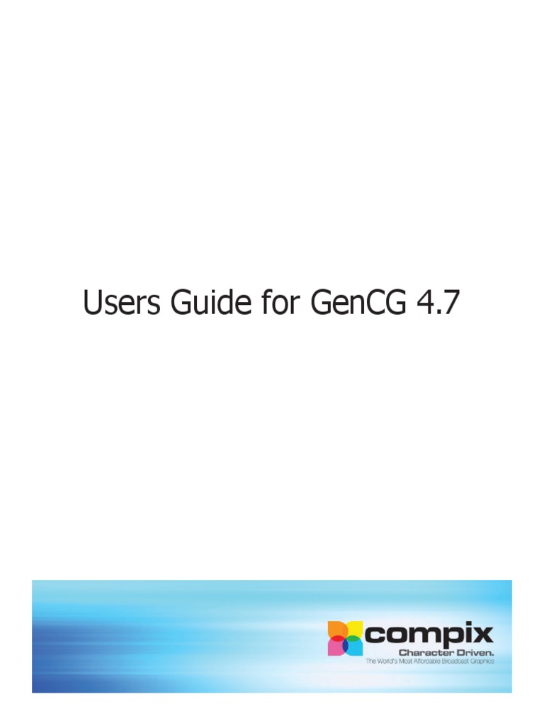 Users Guide For Gencg 4.7 | PDF | Cursor (User Interface) | Icon ...