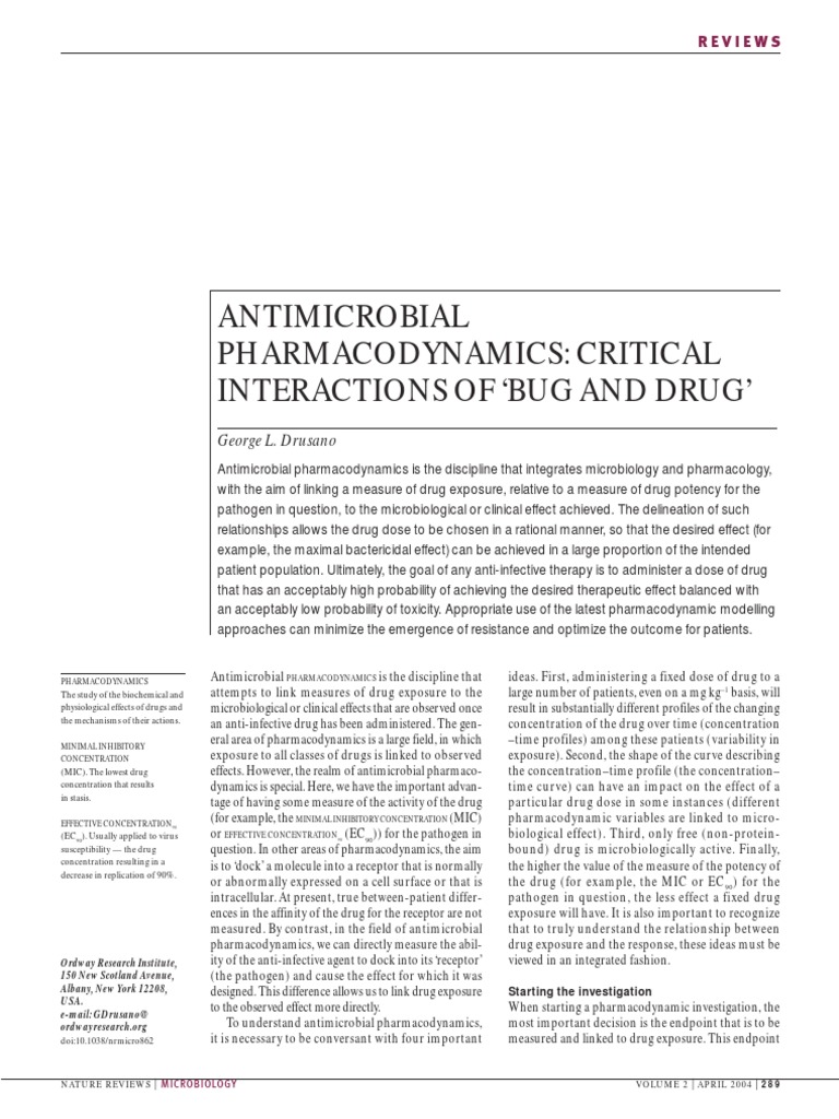 Bug and Drug | PDF | Infection | Pharmacokinetics