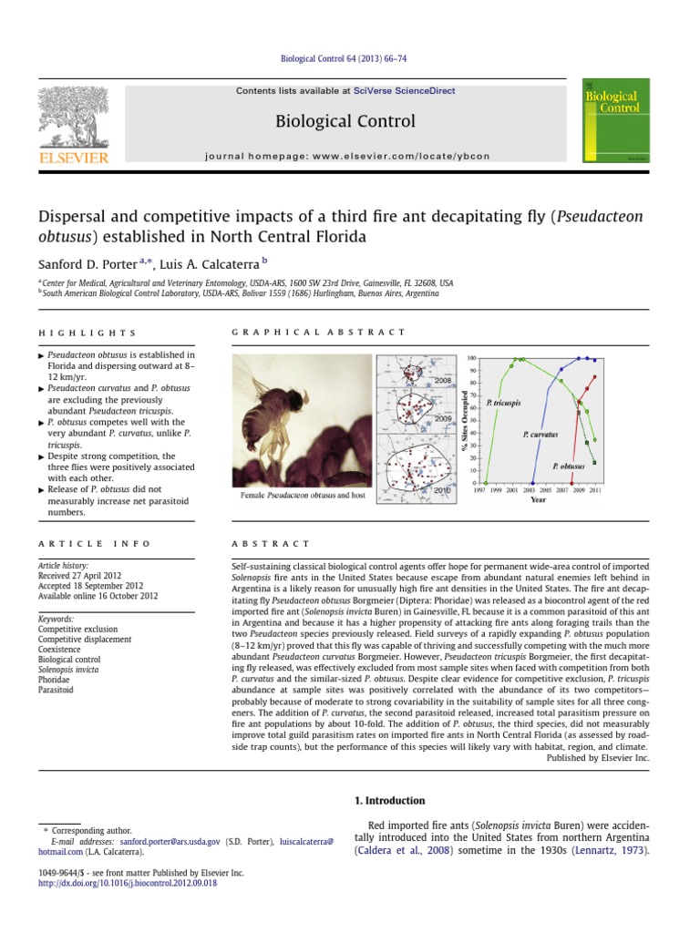 Dispersal and Competitive Impacts of A Third Fire Ant Decapitating Fly ...