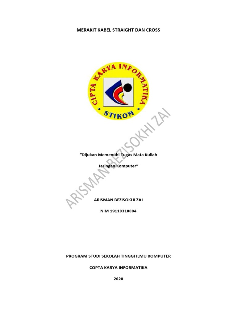 Panduan Merakit Kabel UTP Straight & Cross | PDF | Teknologi & Rekayasa