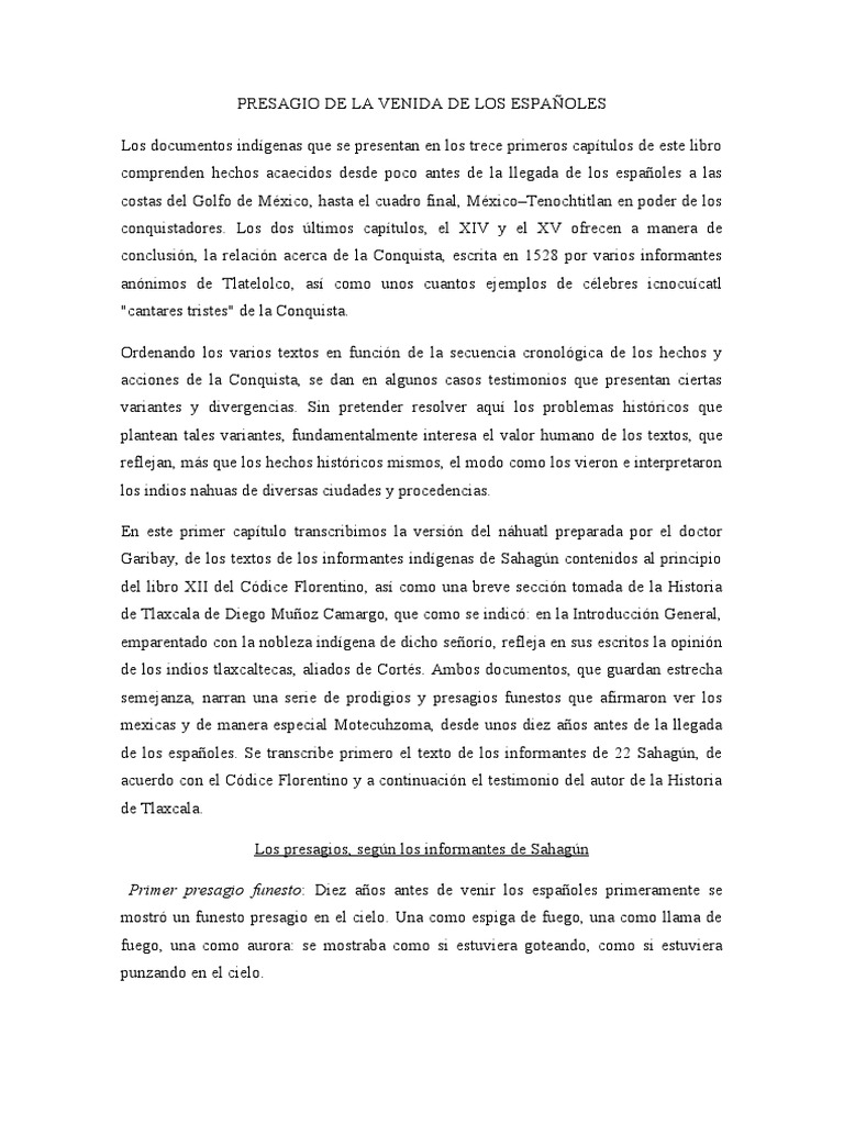 Los presagios funestos que anticiparon la llegada de los españoles ...