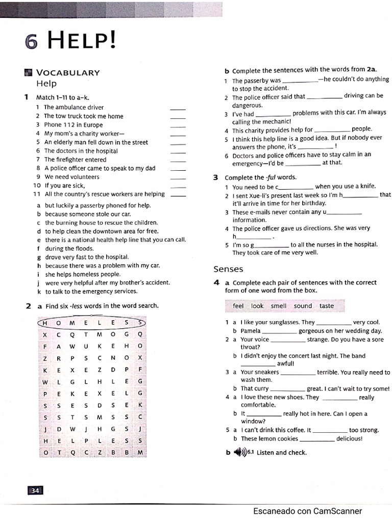 Workbook Unit 6 | PDF