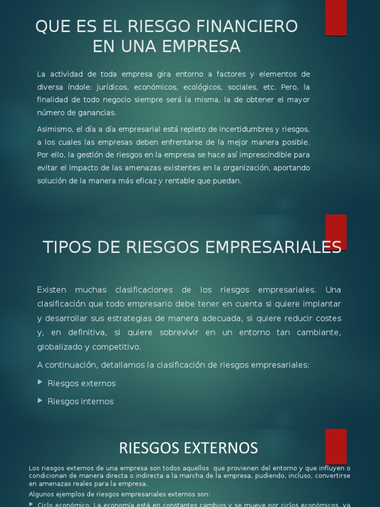 Clasificación de Los Riesgos Empresariales | PDF | Ciclo comercial | Riesgo