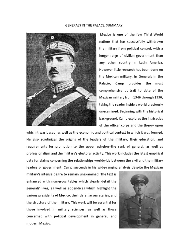 Mexican Military: Generals' Insights | PDF | Civil–Military Relations ...
