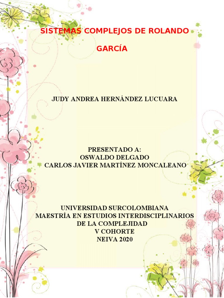 Mapa Conceptual Sistemas Complejos Rolando Garcia | PDF