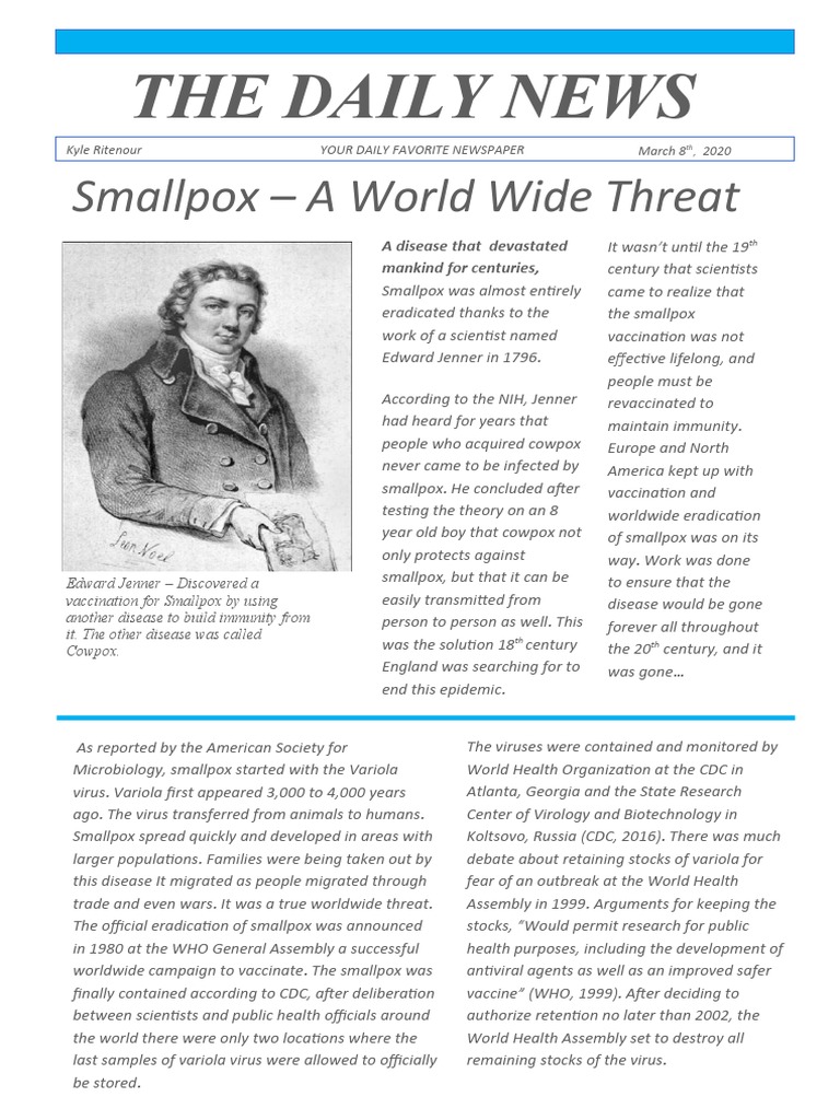 Project 4 | PDF | Smallpox | Vaccination