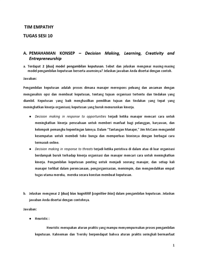 Tugas Sesi 10 - Team Empathy | PDF