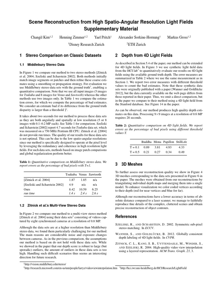 Scene Reconstruction From High Spatio-Angular Resolution Light Fields ...