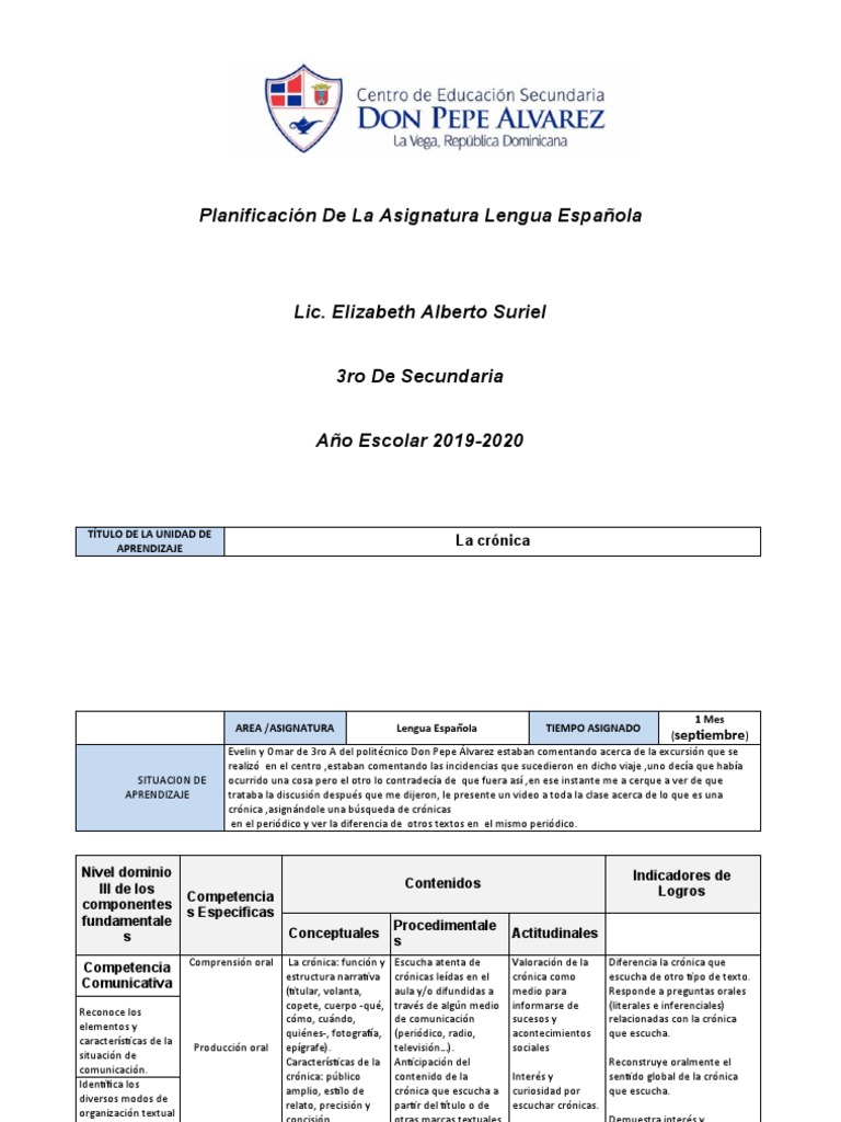 Crónicas en 3ro de Secundaria | PDF | Comunicación | Pobreza