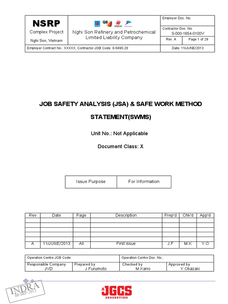JSA and SWMS Overview for Construction | PDF | Occupational Safety And ...