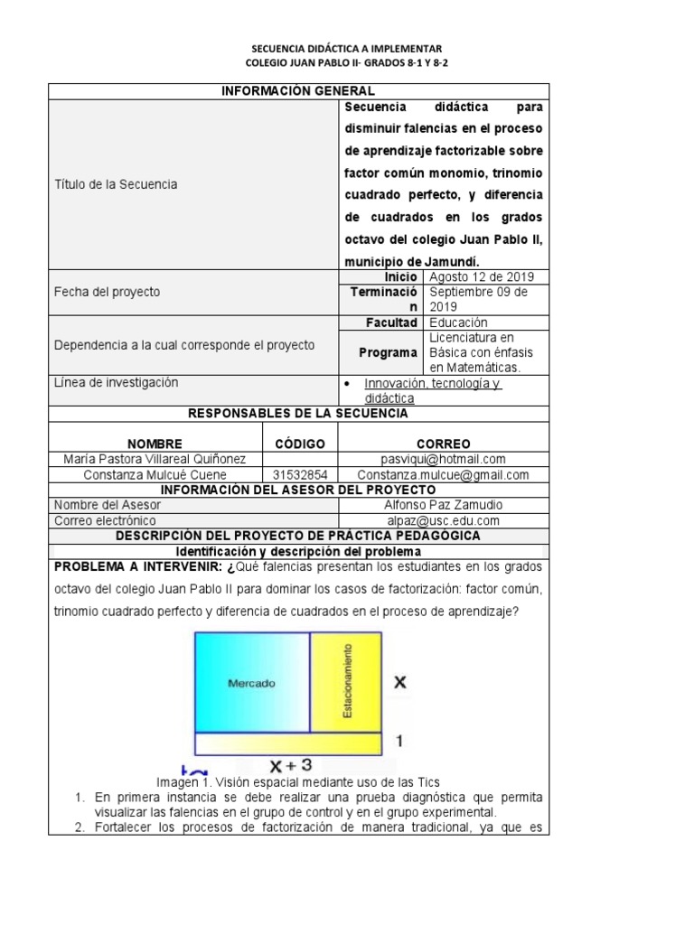 Secuencia Didact-Tésis | PDF | Ecuaciones | Enseñanza de matemática
