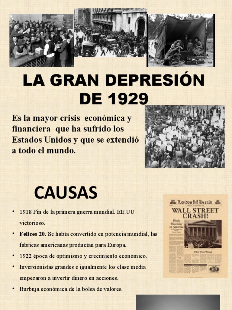 La Gran Depresión de 1929 | PDF | Gran depresion | Nuevo acuerdo