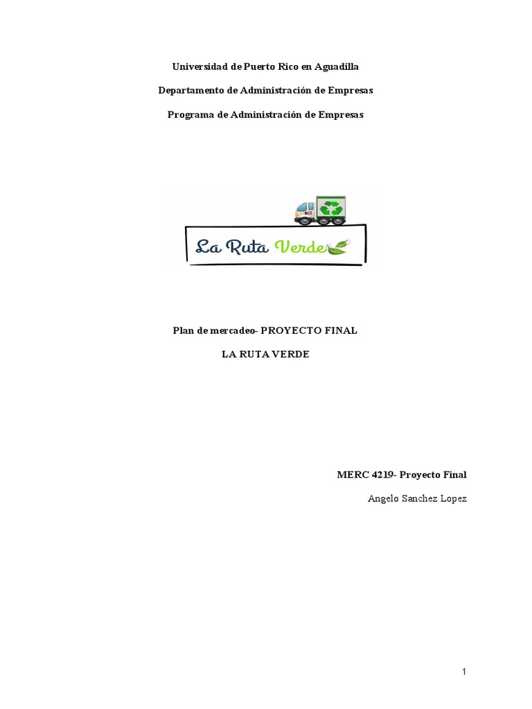 Merc 4217 Proyecto Final | PDF | Residuos | Reciclaje