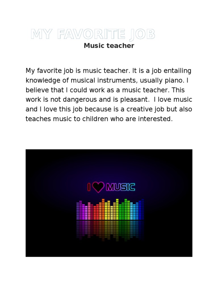 My Favorite Job | PDF