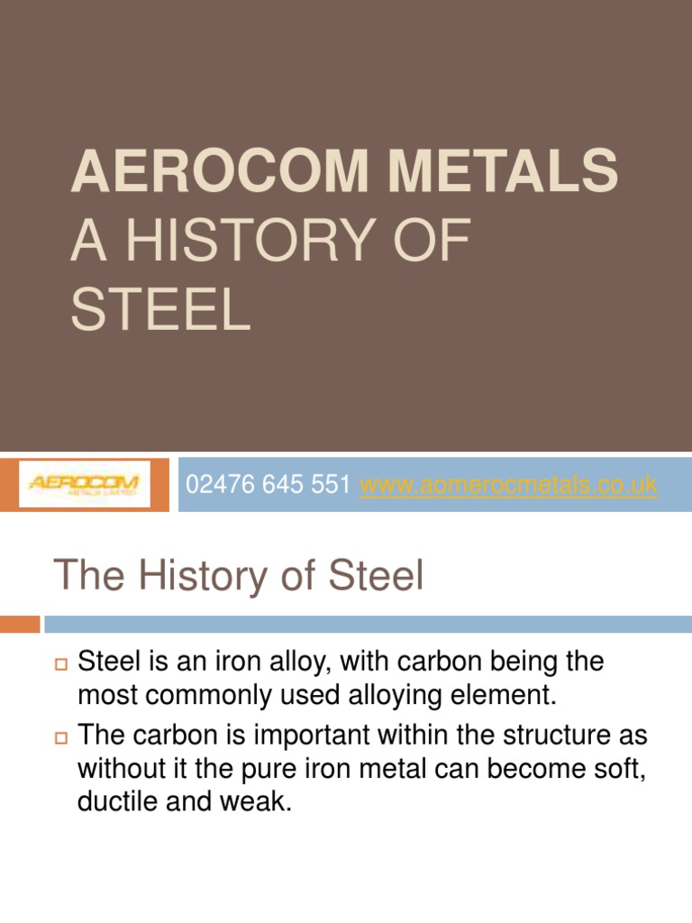 Aerocom Metals: A History of Steel | PDF | Steelmaking | Iron