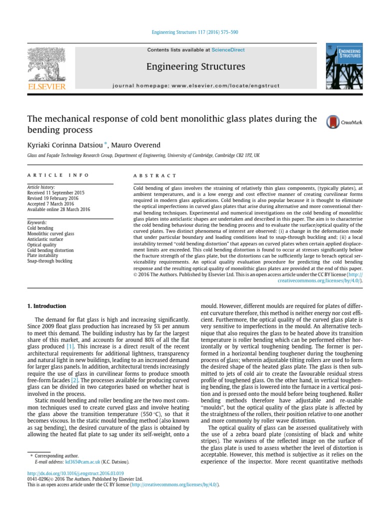 Engineering Structures: Kyriaki Corinna Datsiou, Mauro Overend | PDF ...