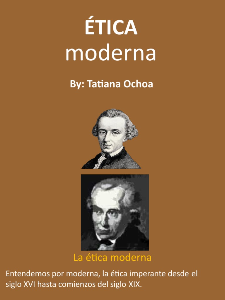 Etica Moderna | PDF | Immanuel Kant | Moralidad