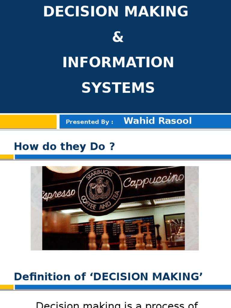 Decision Making and Information Systems | Download Free PDF | Choice ...
