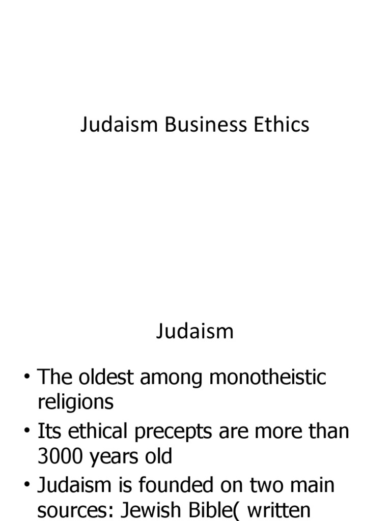 Judaism Business Ethics | PDF