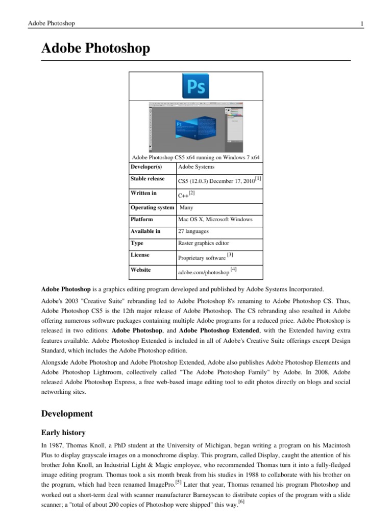 Adobe Photoshop | PDF | Adobe Photoshop | Application Software