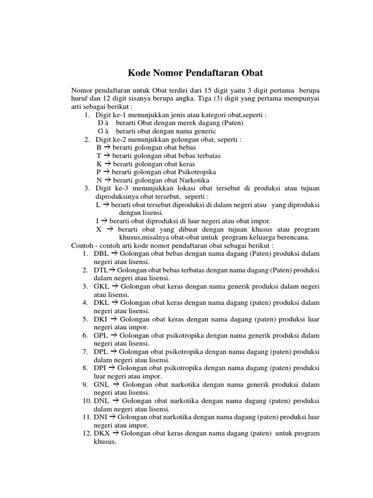 Registrasi Kode Produk Bpom | PDF