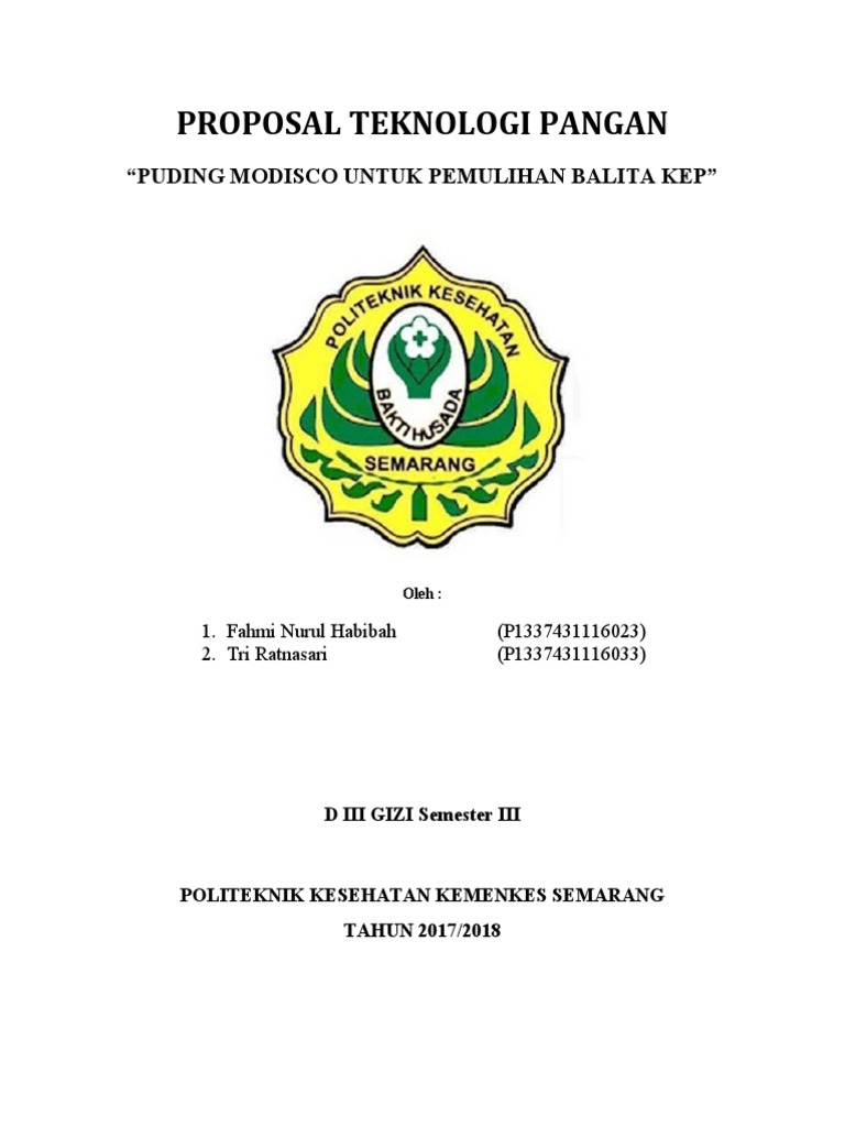 Proposal Teknologi Pangan | PDF