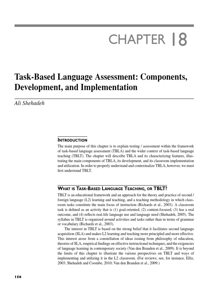 Task-Based Language Assessment Component PDF | PDF | Educational ...
