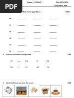 JR KG English Question Paper of Final Exam 2024-25 | PDF