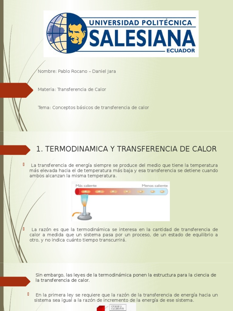 Conceptos Clave en Transferencia de Calor | PDF | Calor | Transferencia ...