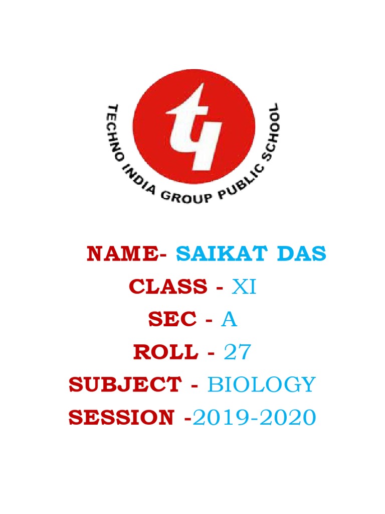 Name-Class - Sec - Roll - Subject - Session - : Saikat Das | PDF ...