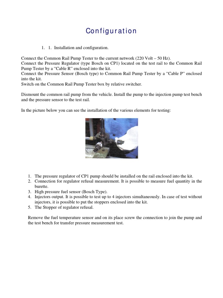 Delphi Pump Instruction (En) | PDF | Fuel Injection | Calibration