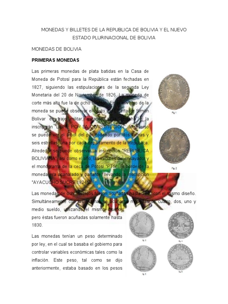 Monedas y Billetes de Bolivia | PDF | Monedas | Bolivia