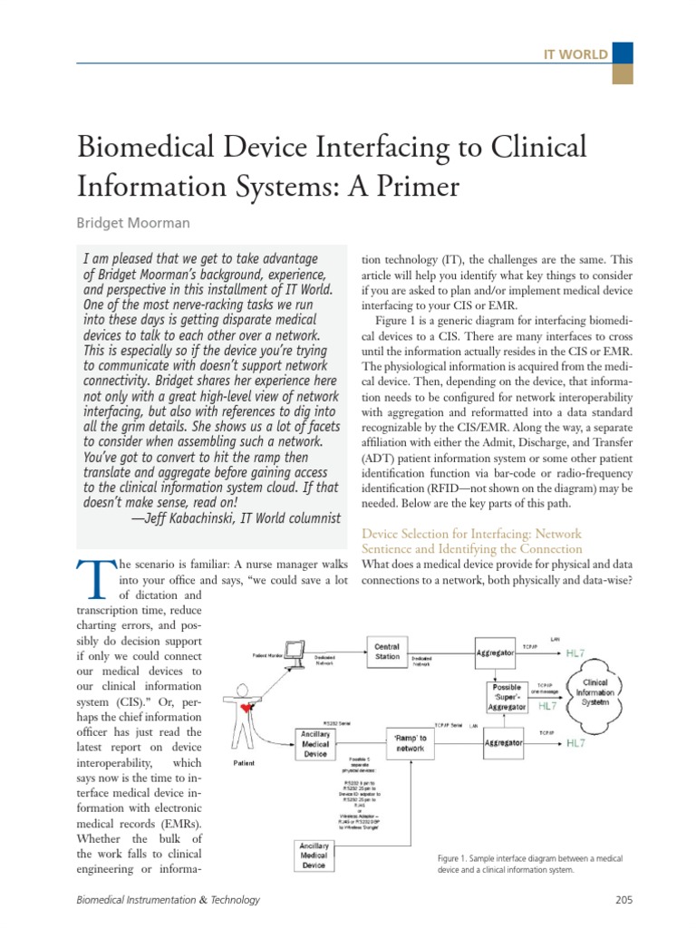 2008 BIT MJ Medical Device Interfacing | Descargar gratis PDF | Electronic Health Record | Osi Model