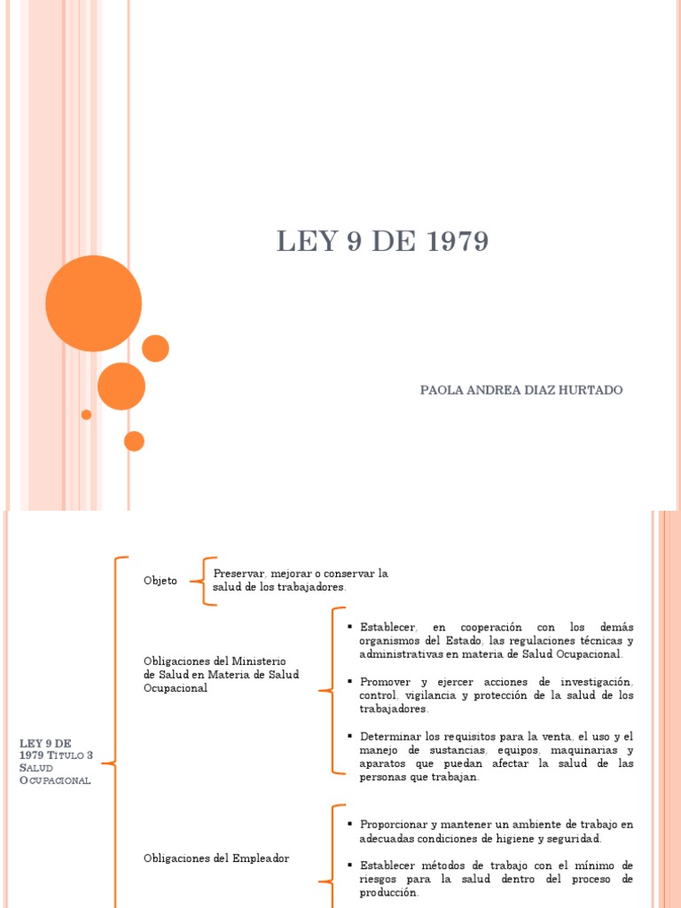 Ley 9 de 1979 | PDF | Pesticida | Seguridad y salud ocupacional