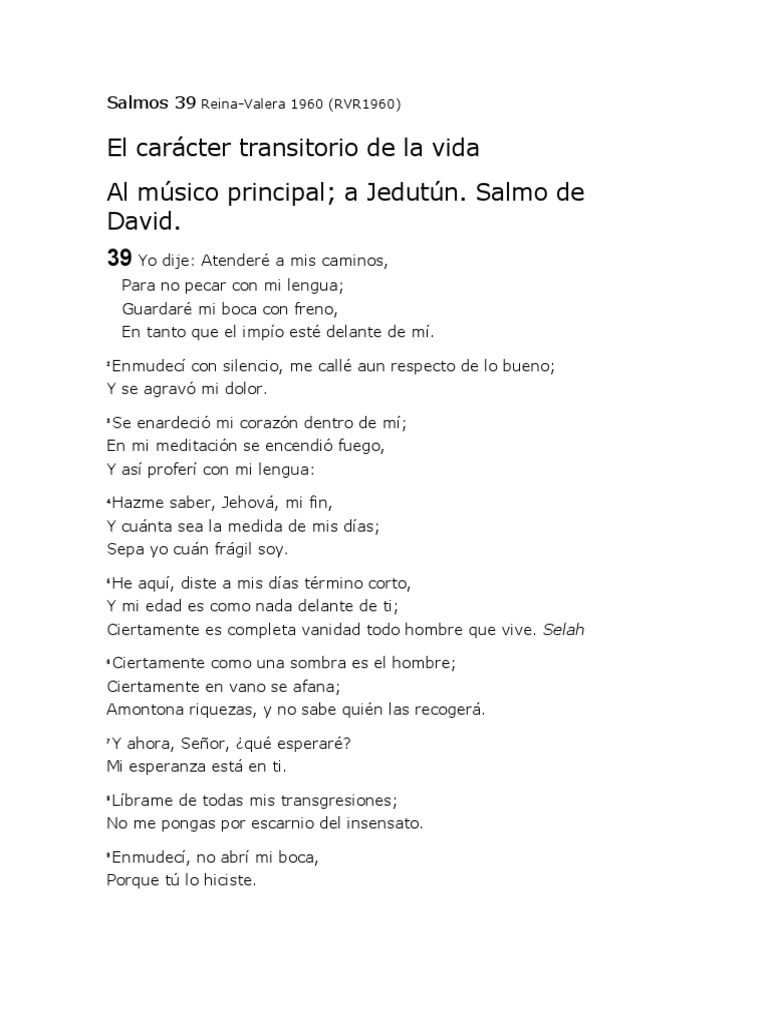 Salmos 39 | PDF
