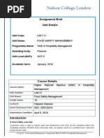 Food Indemnity Form for Hotel Guests | PDF